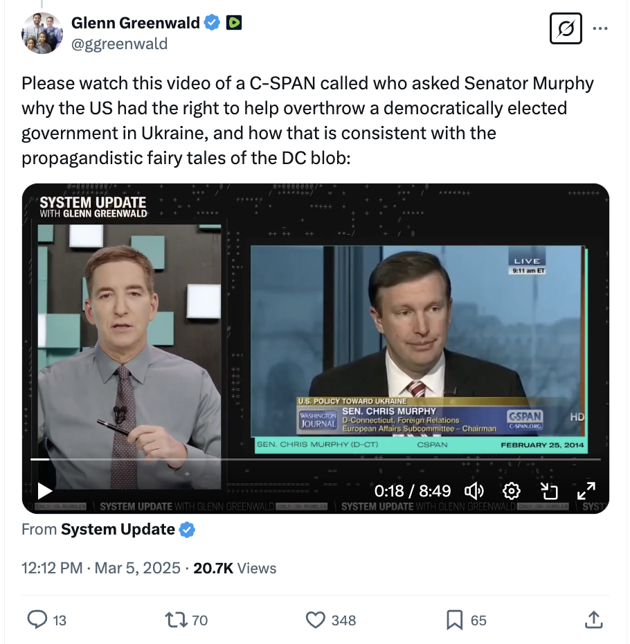 US Democratic Senator Chris Murphy Says it Out Loud: The US Knows ...